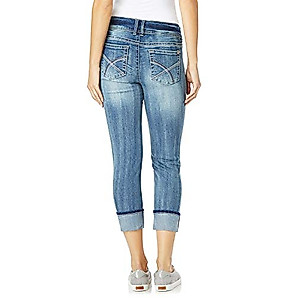 WallFlower Women's Luscious Curvy 23.5'' Crop Mid-Rise Insta Stretch Juniors (Standard and Plus), Jenna, 9