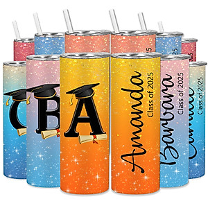Personalized Graduation Gifts Tumbler 20oz with Name,Congratulations Graduates Gifts for Women,Custom Class of 2025 Cup, Master College High School Phd Presents for Her Women Girls Friends