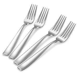 KEAWELL Premium 4-Piece Louis Dinner Fork, 18/10 Stainless Steel, Set of 4, Fine Fork Set with Squared Edge, Dishwasher Safe (8.3 inches)