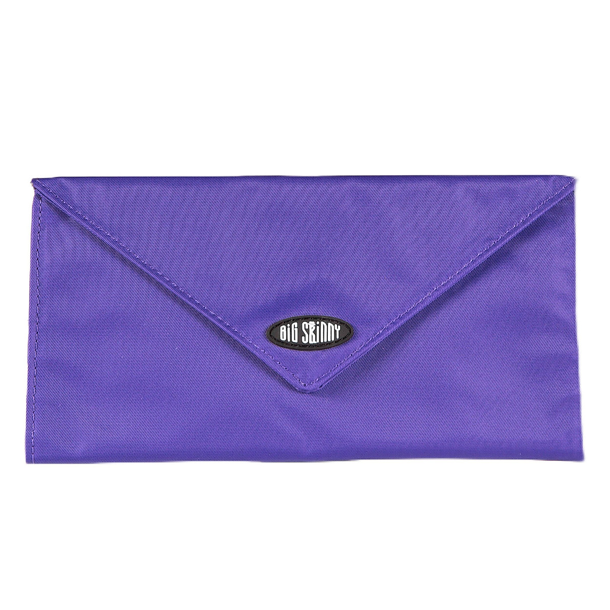 Big Skinny RFID Blocking Slimvelope Tri-Fold Checkbook Wallet, Purple, One Size