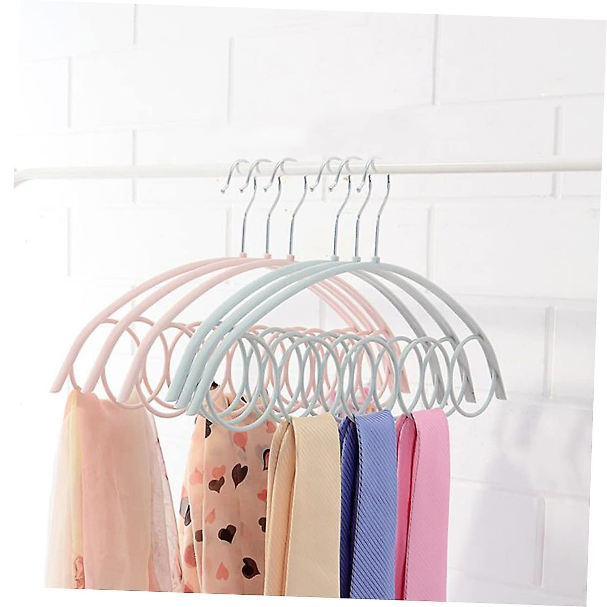 CHILDWEET 4pcs 5 Scarf Hanger Tie Hanger Plastic Hangers Suit Hangers Sweater Hanger Scarf Hanger Organizer Holder Scarf Tie Hanger Scarf Tie Rack Multifunction Hanger Scarf Rack Coat Hanger