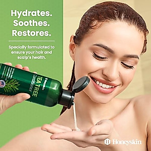 Tea Tree Conditioner - Dry Hair Treatment with Manuka Honey - Scalp and Hair Moisturizer for All - Sulfate Free (16oz)