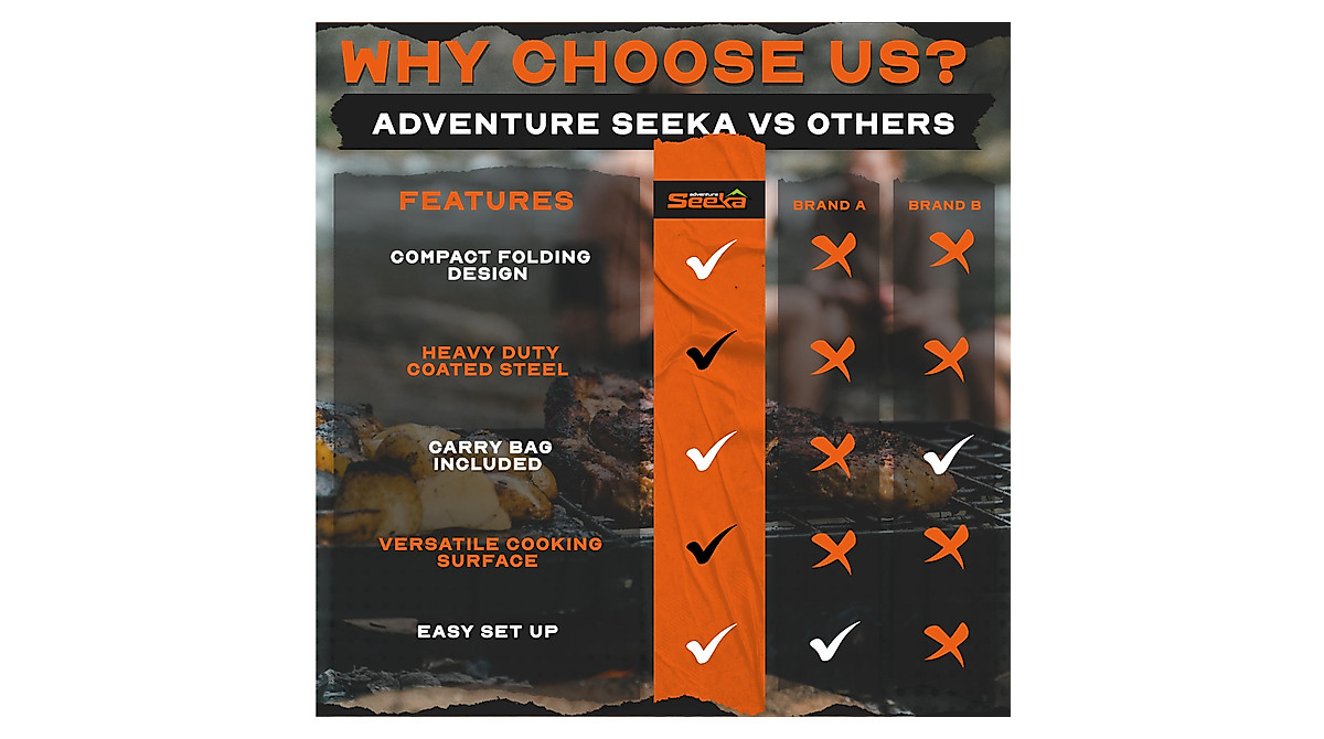 Adventure Seeka Heavy Duty Campfire Grill 24"