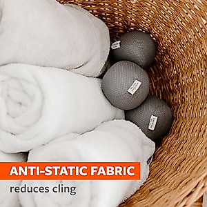 Full Circle Home Full Circle Loads of Fun Anti-Static Dryer, Set of 3 – Quiet, Scent-Free and Hypoallergenic Reusable Fabric Softener Laundry Balls – Non Toxic and Vegan, Gray 3 Count