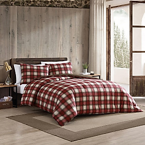Eddie Bauer - King Comforter Set, Reversible Alt Down Bedding with Matching Shams, Home Decor for Colder Months (Navigation Red, King)