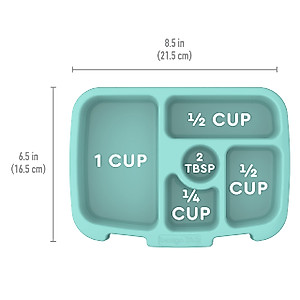 Bentgo® Kids Tray with Transparent Cover - Reusable, BPA-Free, 5-Compartment Meal Prep Container with Built-In Portion Control for Healthy, At-Home Meals & On-the-Go Lunches (Seafoam)