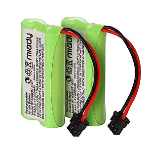 Miady 2.4V 2 AAA 900mAh Ni-MH Cordless Home Phone Battery for Uniden BT1008 BT-1008 BT1016 BT-1016 BT1021 BT-1021 WITH43-269 WX12077 Sanyo CAS-D6325 CASD6325 Lenmar CBBT1008 CB-BT1008 (Pack of 3)