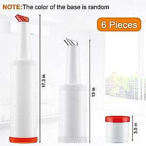 6 Sets Fruit Juice Pour Bottles with 8 Pieces Tapered Spout Bottle Pourers 50.73 oz 33.82 oz 16.91 oz Multi Color Juice Container Plastic Bartender Accessories for Juice Drink Wine Bar Store Supplies