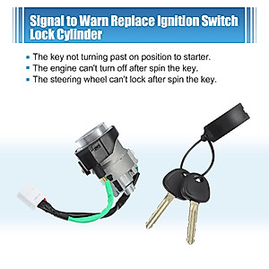 uxcell No.819203KA10 Car Ignition Switch Lock Cylinder with 2 Keys for Hyundai Sonata 2.4L L4 3.3L V6 2005-2007 Ignitigon Starter Switch Steering Lock Cylinder Set