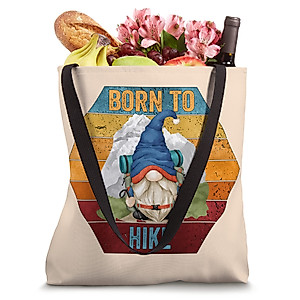 Born To Hike For Women And Men Vintage Hiking Grandpa Gnome Tote Bag