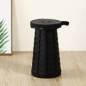 AVAMA Collapsible Seat Stool, Portable & Folding Stool for Adults (Black)