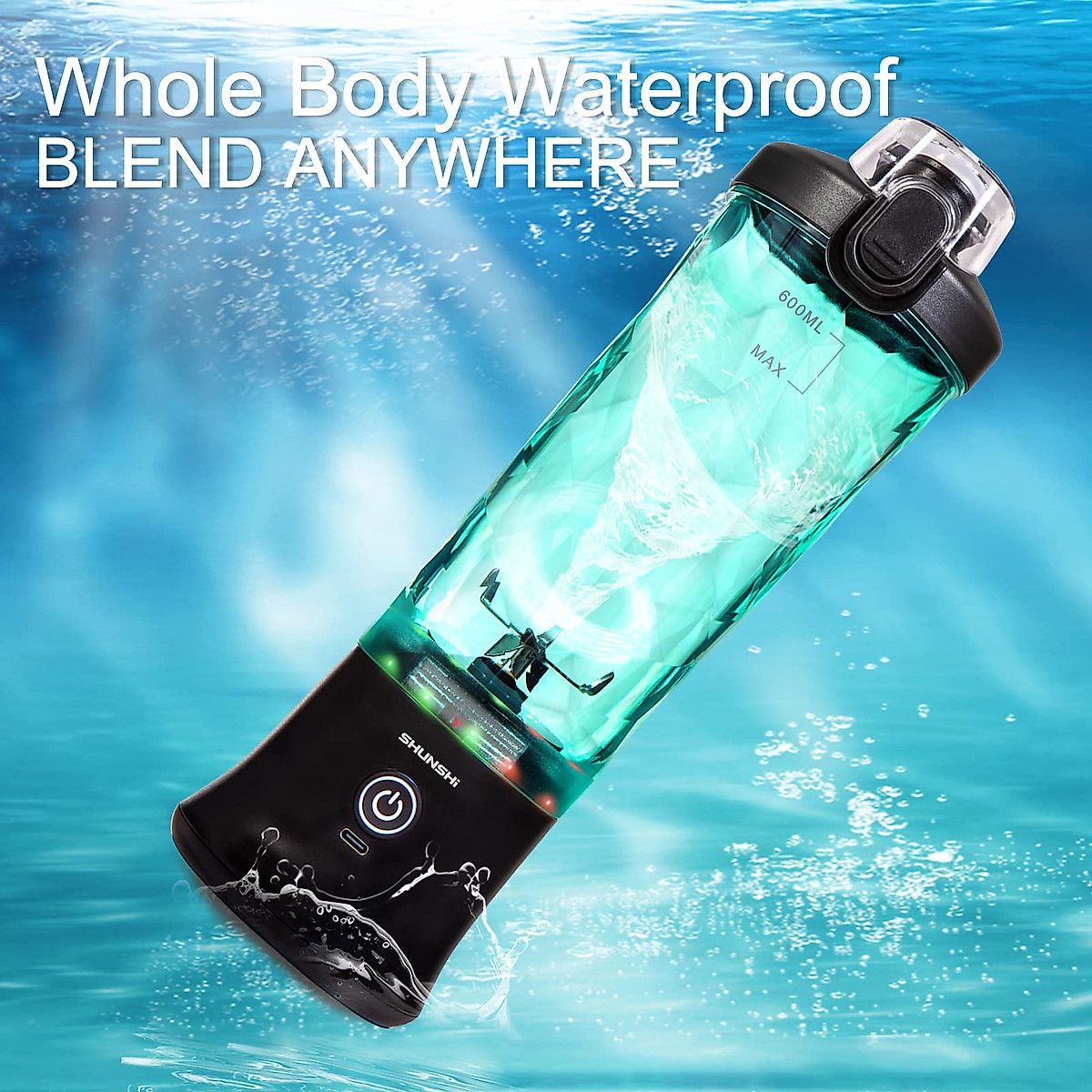 3 Portable Blender, Personal Size Blender for Shakes and Smoothies with 6 Blades Mini Blender 20 Oz for Kitchen,Home,Travel(White+Pink+Black)