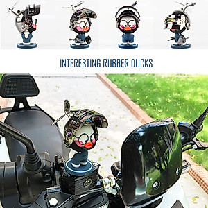 Collyon Car Dashboard Ornament Cute Rubber Duck，Office Car Cab Ornaments,Cool Spectacled Duck