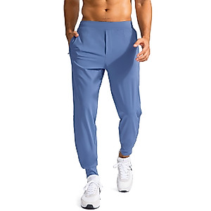 G Gradual Men's Golf Joggers Pants with Zipper Pockets Stretch Sweatpants Slim Fit Track Pants Joggers for Men Work Running (Slate Blue, XXL)