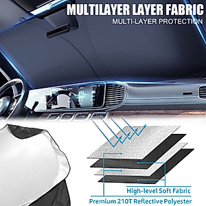 Front Windshield Sunshade Fit for Mercedes Benz GLC 2016-2024 and E-Class Foldable UV Ray Reflector Car Shade Front Windshield Mercedes Benz Sun Shade Windshield Keeps Your Vehicle Cool