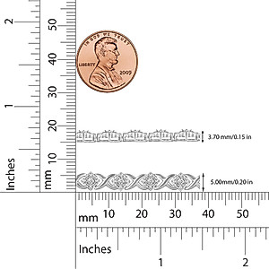 Fifth and Fine 1.00 Carat tw Natural Diamond Tennis Bracelet in 925 Sterling Silver
