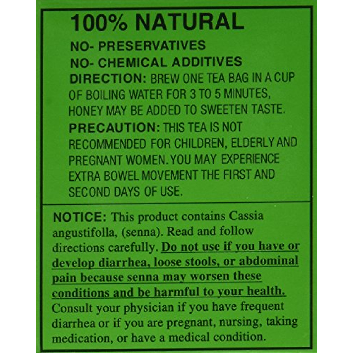 Evergreen Leaves Brand California Dieters' Tea 20 TB