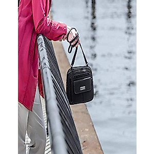 MultiSac womens Zippy Triple Compartment Crossbody Bag Cross Body, Black, One Size US