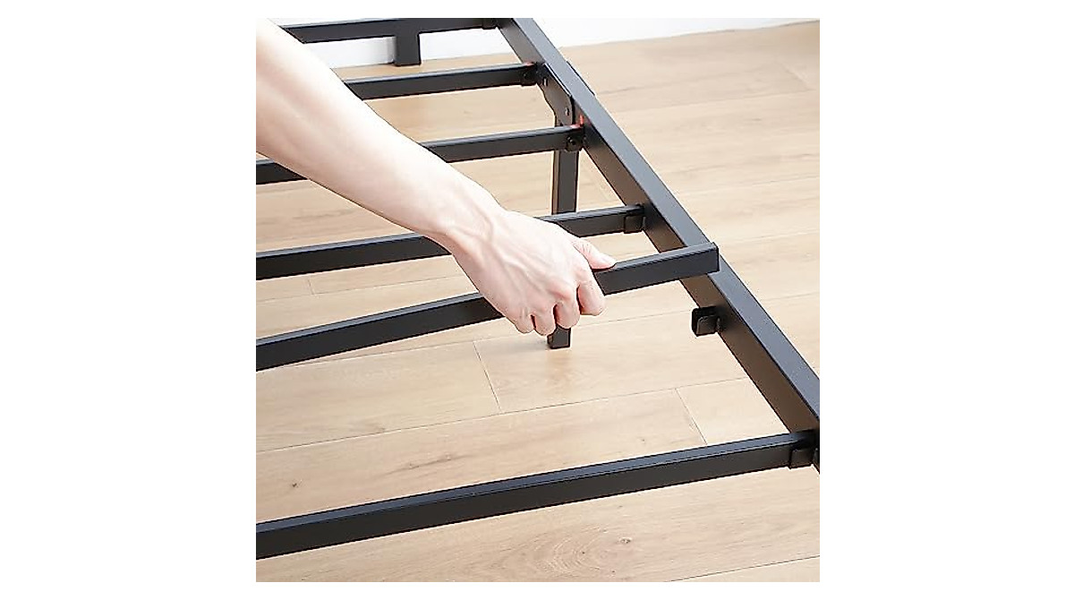 Heavy Duty King Steel Slat Bed Frame - No Box Spring Needed