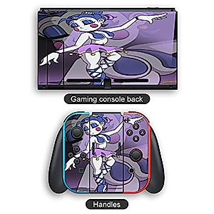 Ba-llora FNAF Sticker for Switch Protector Cover Protective Faceplate Full Set Console Dock for Switch/Switch lite