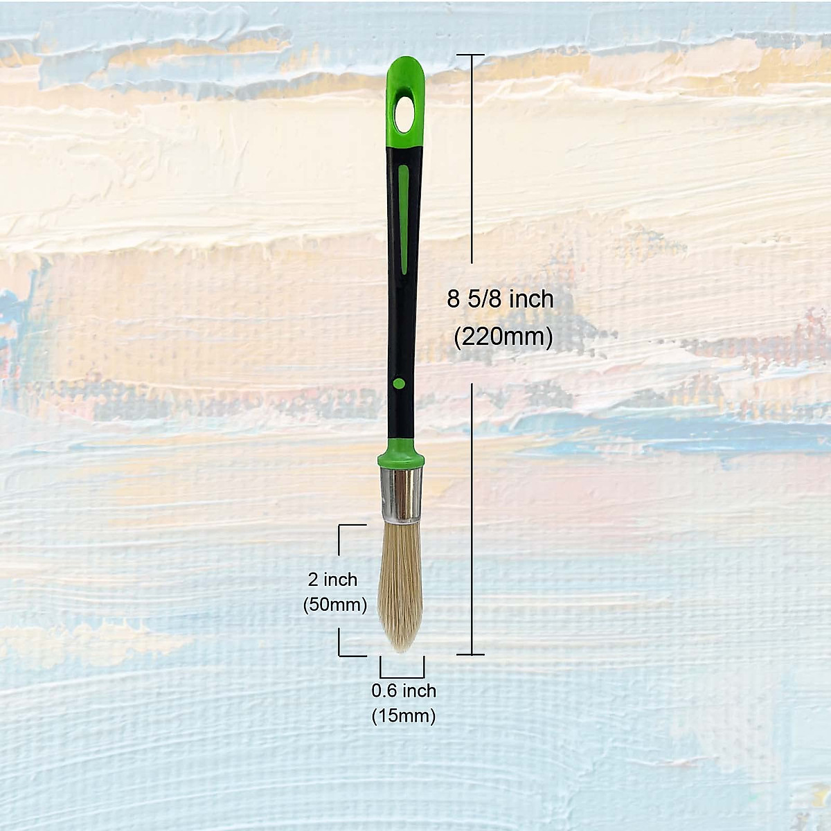 Magimate Small Paint Brush for Touch Ups, Trim Stain Brush for Sash, Baseboards, House Wall Corners and Art Application, One Singe Size 0.6-inch (15mm)