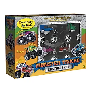Creativity for Kids Monster Truck Custom Shop - Customize 4 Monster Trucks, Small