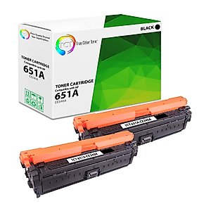 TCT 651A Black Toner Cartridge 2 Pack - Premium Compatible Replacement for HP 651A CE340A Black Works with HP Color Laserjet Enterprise 700 MFP M775dn M775f M775z M775z+ Printers (13,500 Pages)