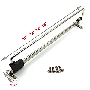 Closet Pull Out Autuwintor Pull-Out Closet Valet Rod Adjustable Wardrobe Clothing Rail Side Mount with Mounting Screws Cold Rolled Steel Black Silver, Retractable 10-Inches,Quantity-2