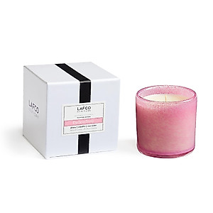LAFCO New York Classic Candle, Duchess Peony - 6.5 oz - 50-Hour Burn Time - Reusable, Hand Blown Glass Vessel - Made in The USA