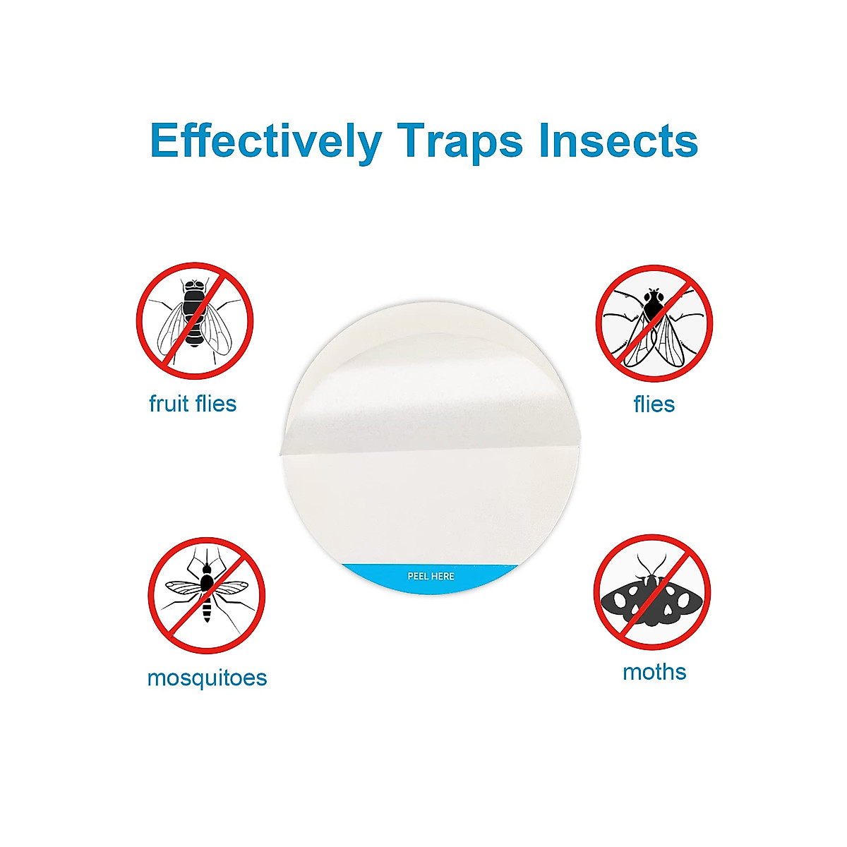 48 Pcs Refill Glue Boards 3.4" Sticky Pads Compatible with DynaTrap DT152 and Katchy Duo Indoor Fly Trap Bug Catcher Insect Mosquito Zapper Lamp