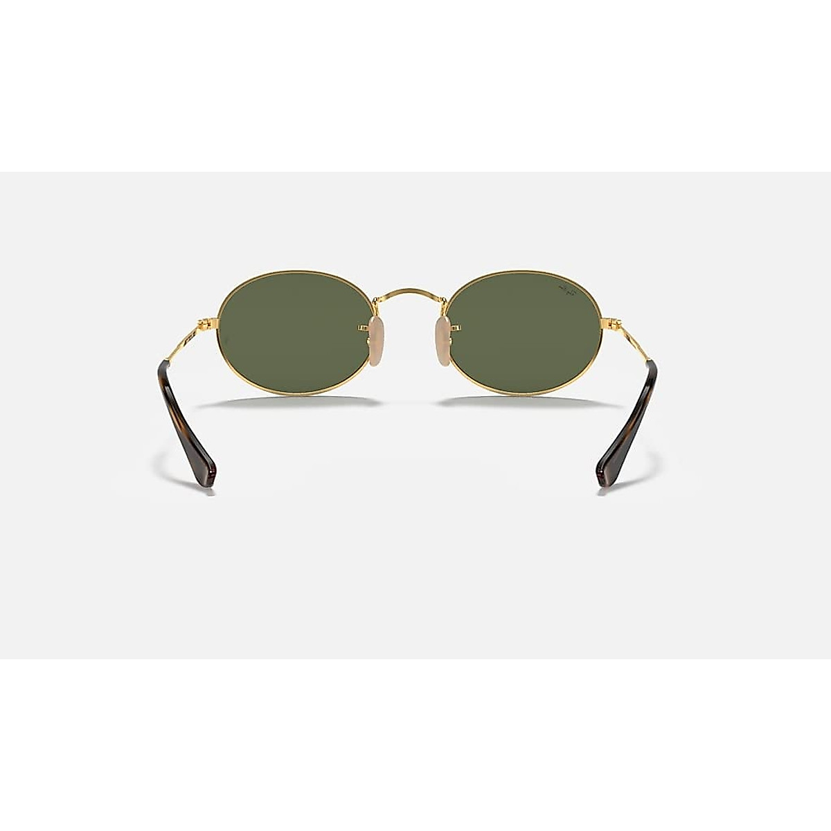 Ray-Ban RB3547N OVAL 001 51M Gold/Green Sunglasses For Men For Women + BUNDLE with Designer iWear Eyewear Kit
