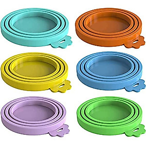 WANBAO 6 Pcs Food Can Lids Pet Can Covers for All Standard Size Dog and Cat Food Can Lids