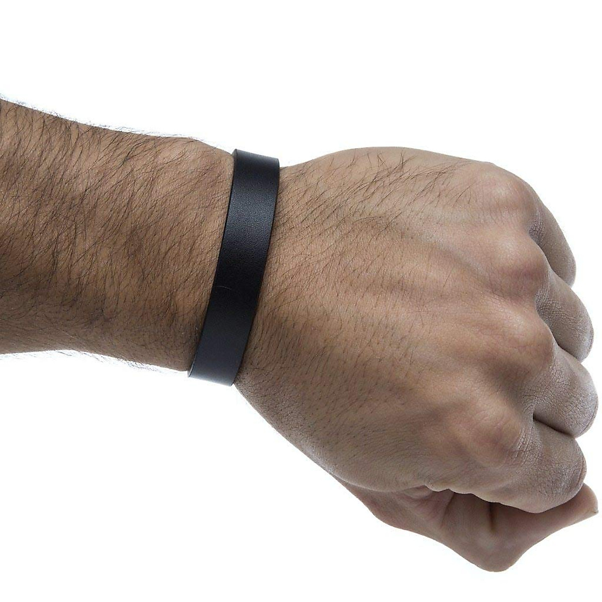 Swanky Badger NEW Personalized Bracelet – Leather, Sliding Knot (Black Message)