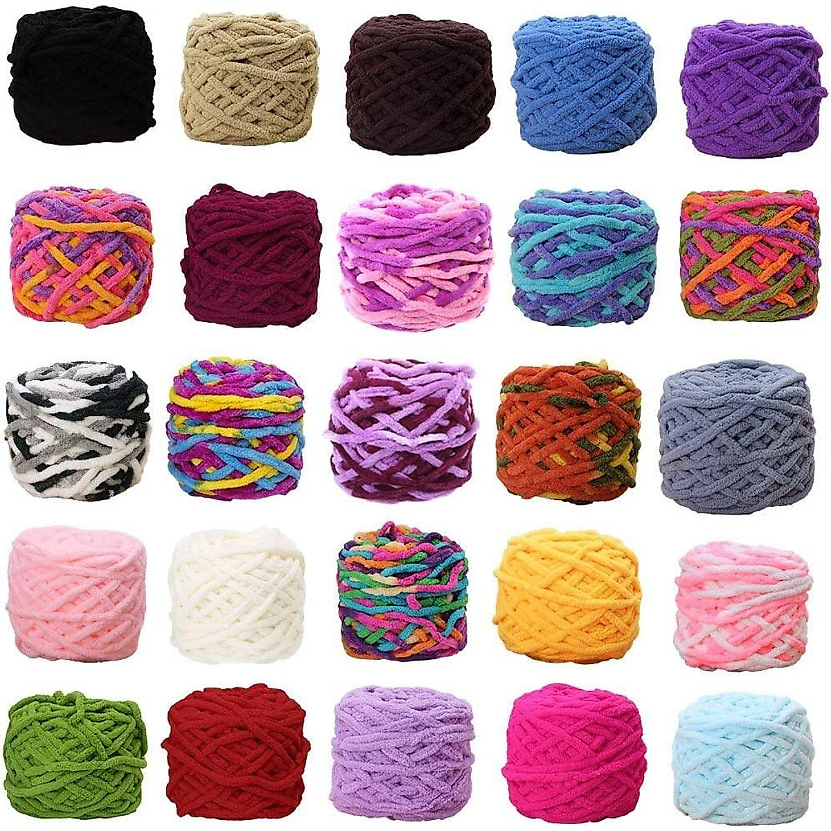 Purple Yellow Blue Mixed Color 100g/1ball Yarn Soft Cotton Hand Knitted Yarn coarse Woven coarse Crochet