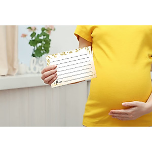 Advice for New Parents, Parenting Advice Card, Baby Shower Party, Tips for the Parents To Be，Includes a 5x7 Standing Sign and 25 4x6 Advice Cards(JYC027)