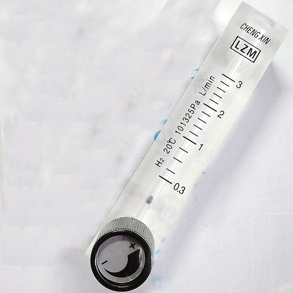 H2 Rotameter Flow Meter 0.1-25LPM LZM-8M Push in Fit 6 OD Tube Acrylic Adjustable Panel with Valve - (Size: 2-20LPM)