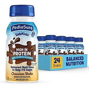 PediaSure Sidekicks Nutrition Drink, Chocolate, 8 fl oz, 24 Count. (Packaging May Vary)