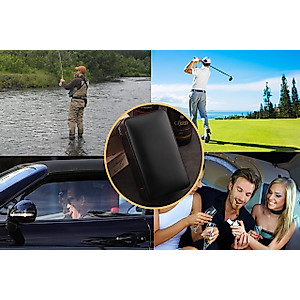 Galiner Cigar Humidor Travel leather Case Cedar Wood Portable Cigar Box Removable Cedar Tray Black Gift Box