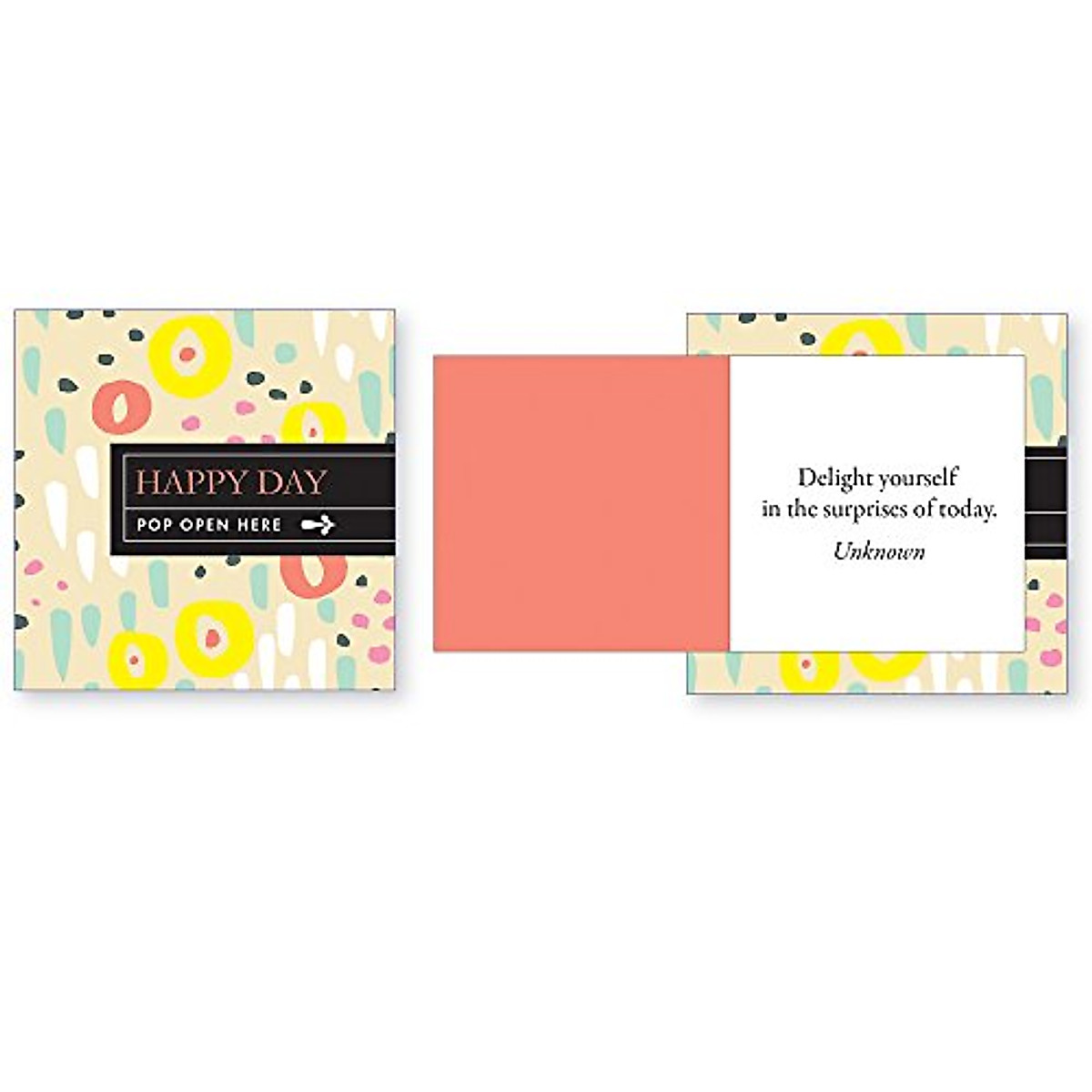 Tiptop Home Pop Open Cards, Believe, BE Happy, Smile, Thank You, Shine, Happy Day, Carpe Diem - Inspirational Greeting Cards - with GB Pen