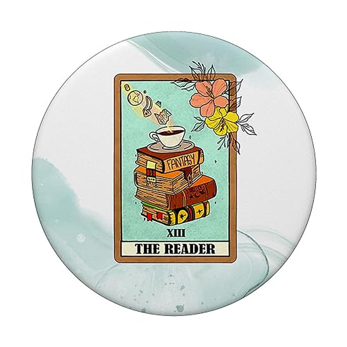 The Reader Tarot Card Book Lover Bookworm Bookish Librarian PopSockets Standard PopGrip