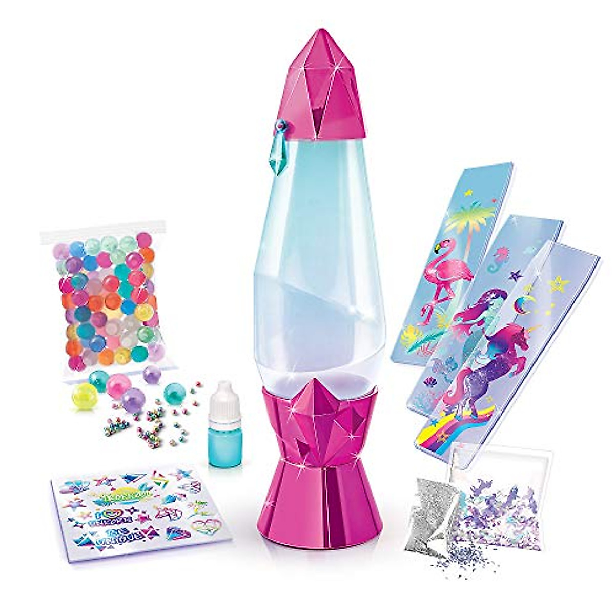 Canal Toys Style 4 Ever DIY Mood Lamp - Customizable Bubble Lamp with Color-Changing LED Lights, Glittery Bubbles, and Swirling Beads. Ages 6+