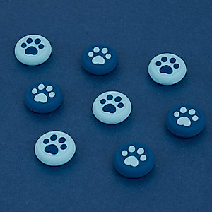 GeekShare Cat Paw Playstation 4 Controller Thumb Grips, Thumbsticks Cover Set Compatible with Switch Pro Controller (Dark Blue)