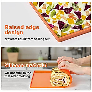 6PCS Silicone Dehydrator Sheets with Edge, Dehydrator Trays with Silicone Pot/Scraper High Temperature Resistance Reusable Silicone Trays Compatible with Cosori CP267-FD for Fruits Herbs Meat Vegetables