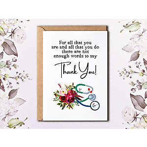 NTVShop Cute Thank You Card - Healthcare Worker Thank You Card - Nurse Appreciation Card - Perfect Card For Doctor Nurse