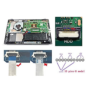 JUTOSHUR 2.5inch HDD/SSD Hard Drive Cable Connector Compatible with ASUS VivoBook 14 15 S14 S15 (10 PINs-B for X409 X509 F515 X515)