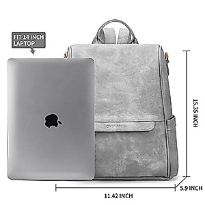 Oyifan Women Backpack Purse PU Leather Anti-theft Casual Shoulder Bag Bookbag Purse Fashion Ladies Satchel Bags
