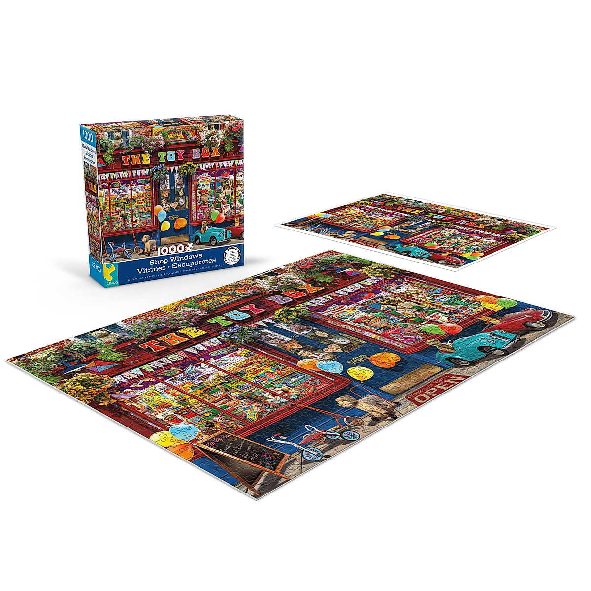 Ceaco - Shop Windows - Toy Box - 1000 Piece Jigsaw Puzzle, 26.6 x 19