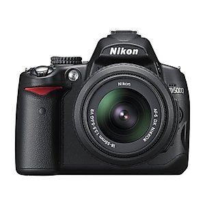 Nikon D5000 DSLR Camera with 18-55mm f/3.5-5.6G VR and 55-200mm f/4-5.6G VR Lenses (OLD MODEL)