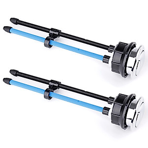 Toilet Tank Button Dual Push Flushing Toilet Button Replacement Toilet Flush Button with Thread 38mm / 1.49Inch Round (Pack of 2)