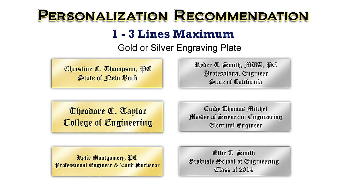 Personalized PE Engineer Certificate Frame - Engrave Your Achievement